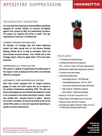 Military Vehicle Fire Suppression Systems | Marotta Controls