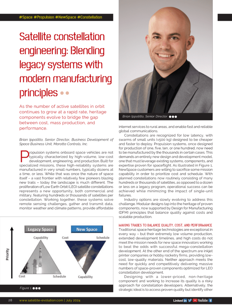 Satellite Constellation Engineering: Blending Legacy Systems with ...